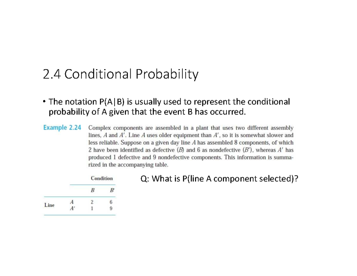 Conditional Probability and Bayes' Theorem – Lecture Notes (2.4) - Studocu