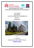 Analysis & Design of Algorithms - BCS401 - VTU - Studocu