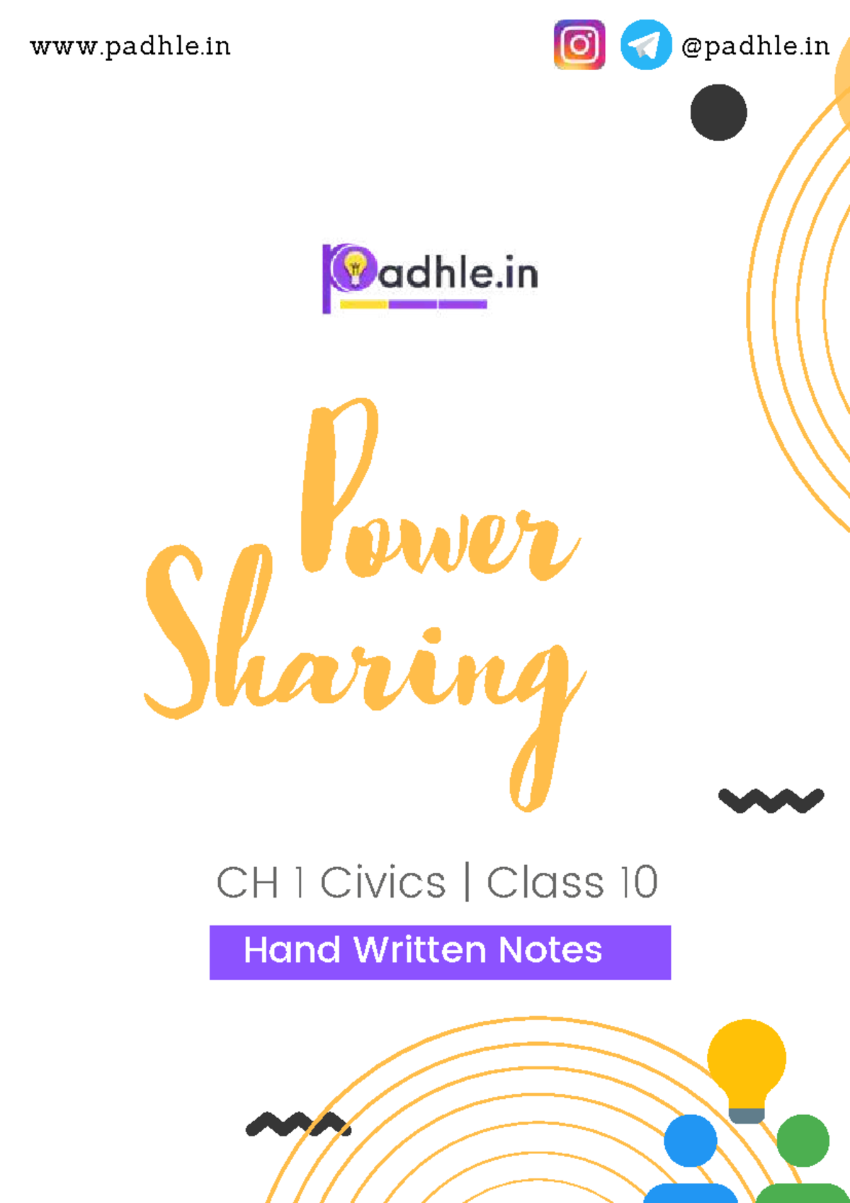 Power Sharing Notes: Key Concepts & PYQ - CH 1 Civics Class 10 - Studocu