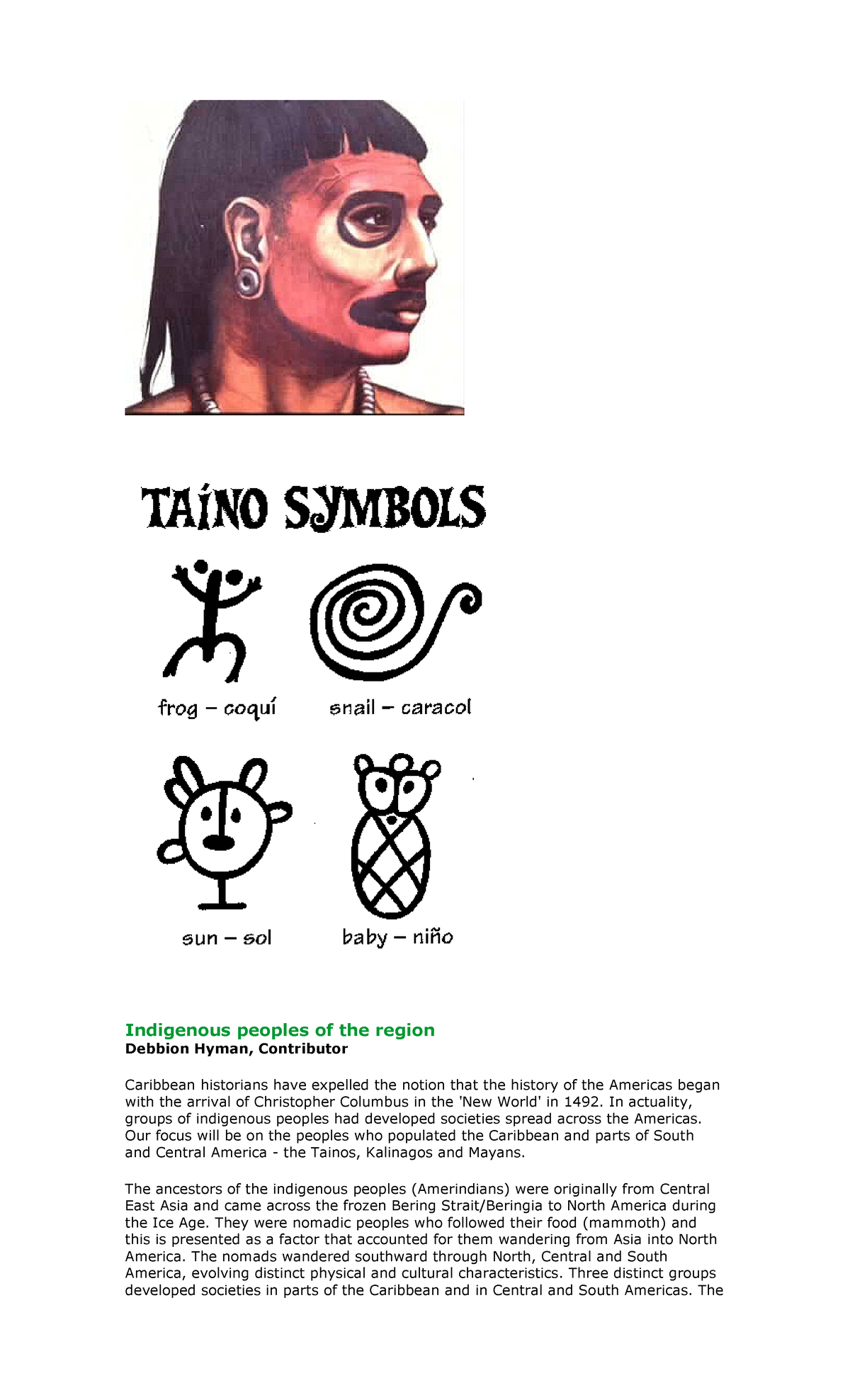 Indigenous Peoples of the Caribbean: Political & Religious Structures ...