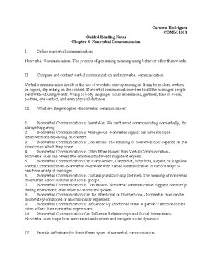Notes Chapter 1- The Basic of Communication - Guided Reading Notes ...