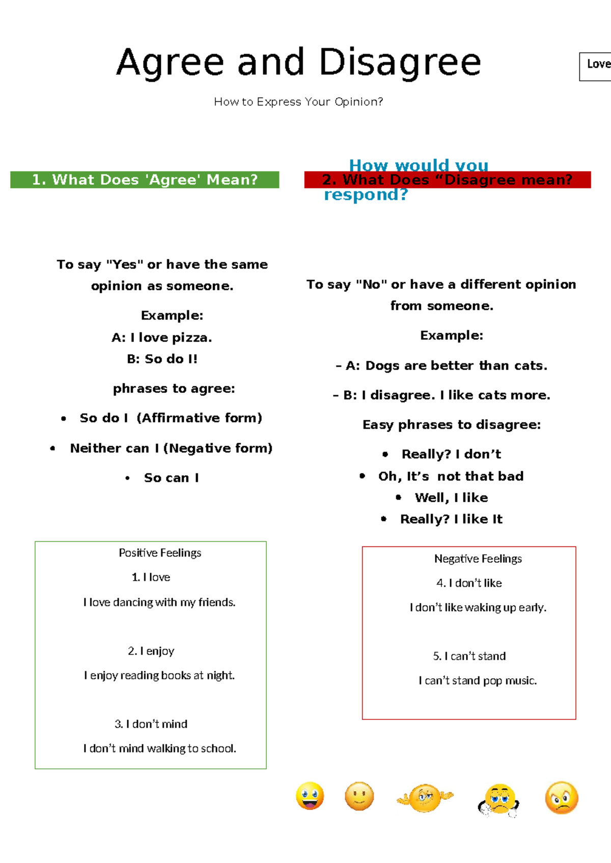 Agree and Disagree: Expressing Opinions Effectively - Studocu