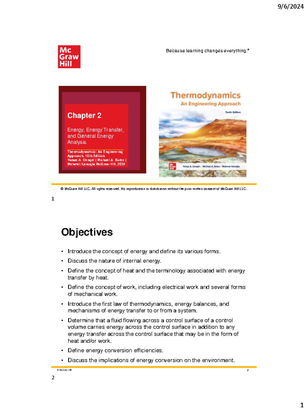 Chapter 2: Energy Transfer Principles in Thermodynamics (ENGR 101 ...