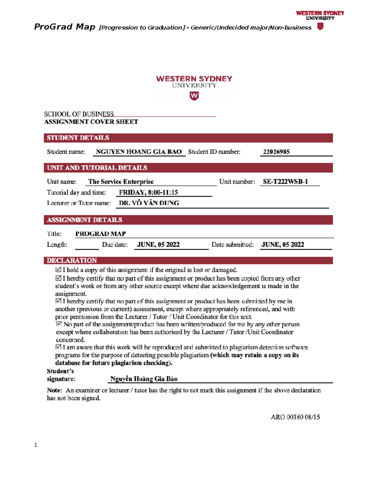 Prograd Map SE: Pathway to Graduation and Course Planning Guide - Studocu