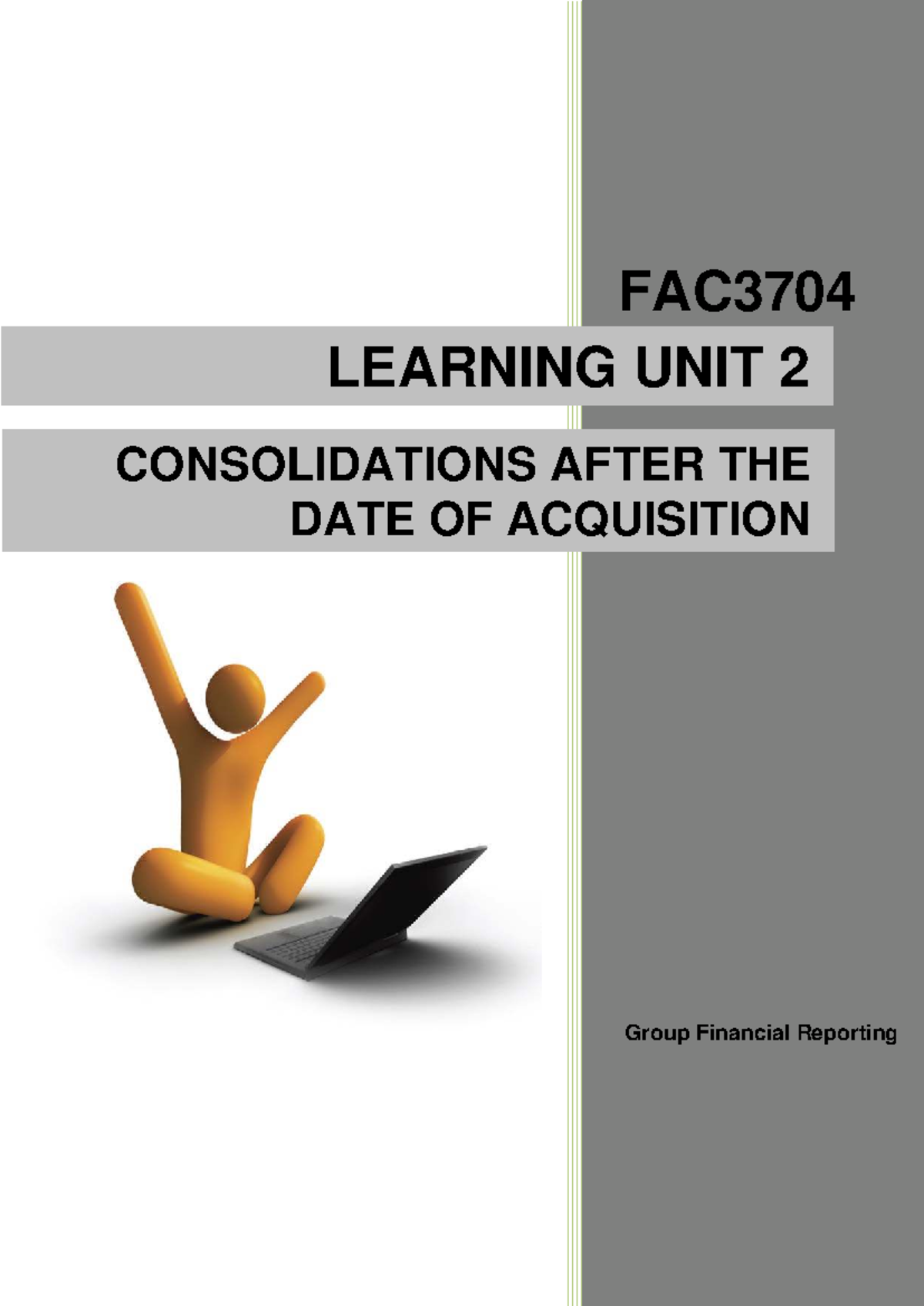 001 FAC3704 Final Exam Study Guide: Consolidations Post-Acquisition ...