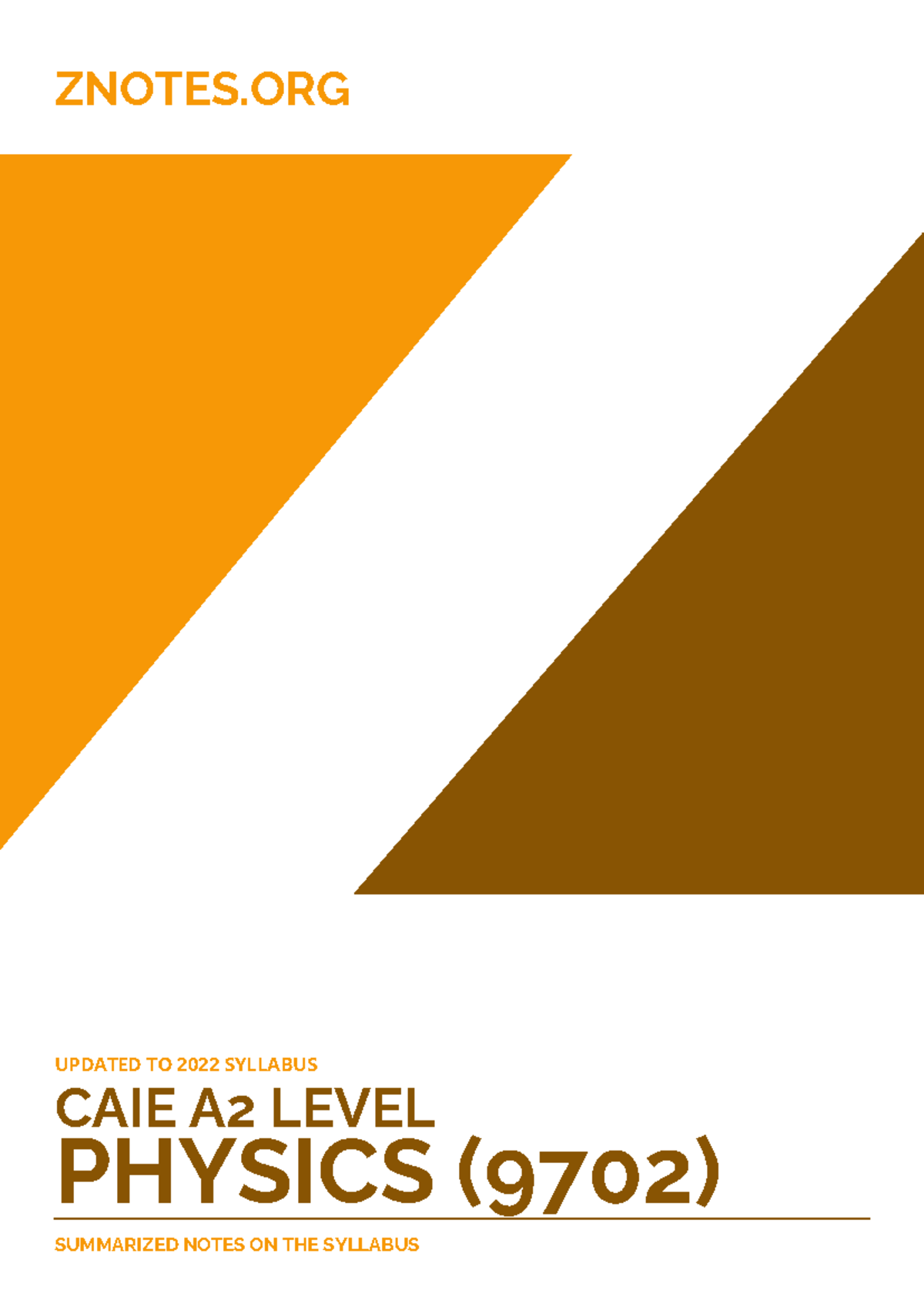 CAIE A2 Physics 9702 Theory Notes Summarized for 2022 Syllabus - Studocu