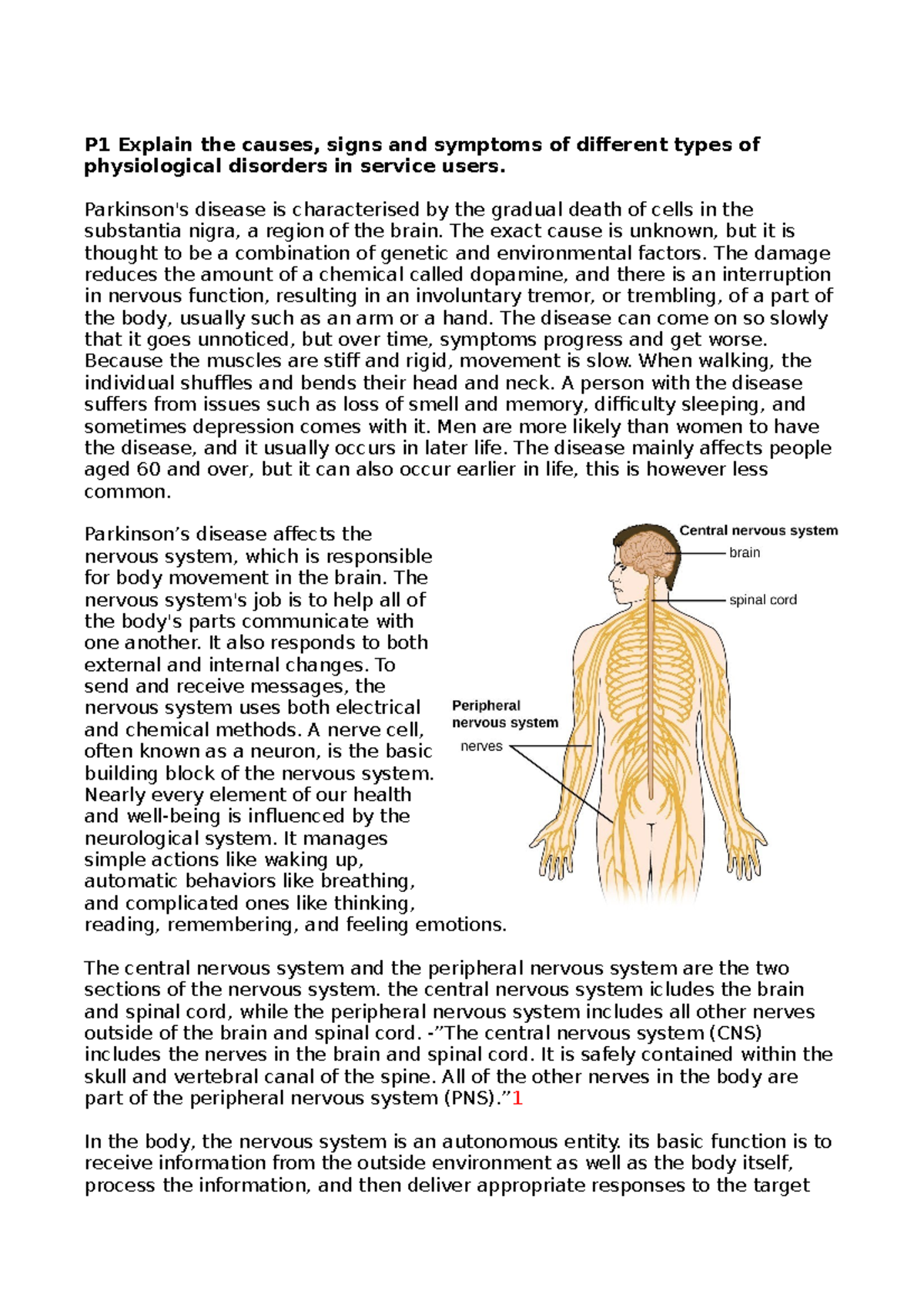 Unit 14 - Understanding Physiological Disorders and Care Strategies ...