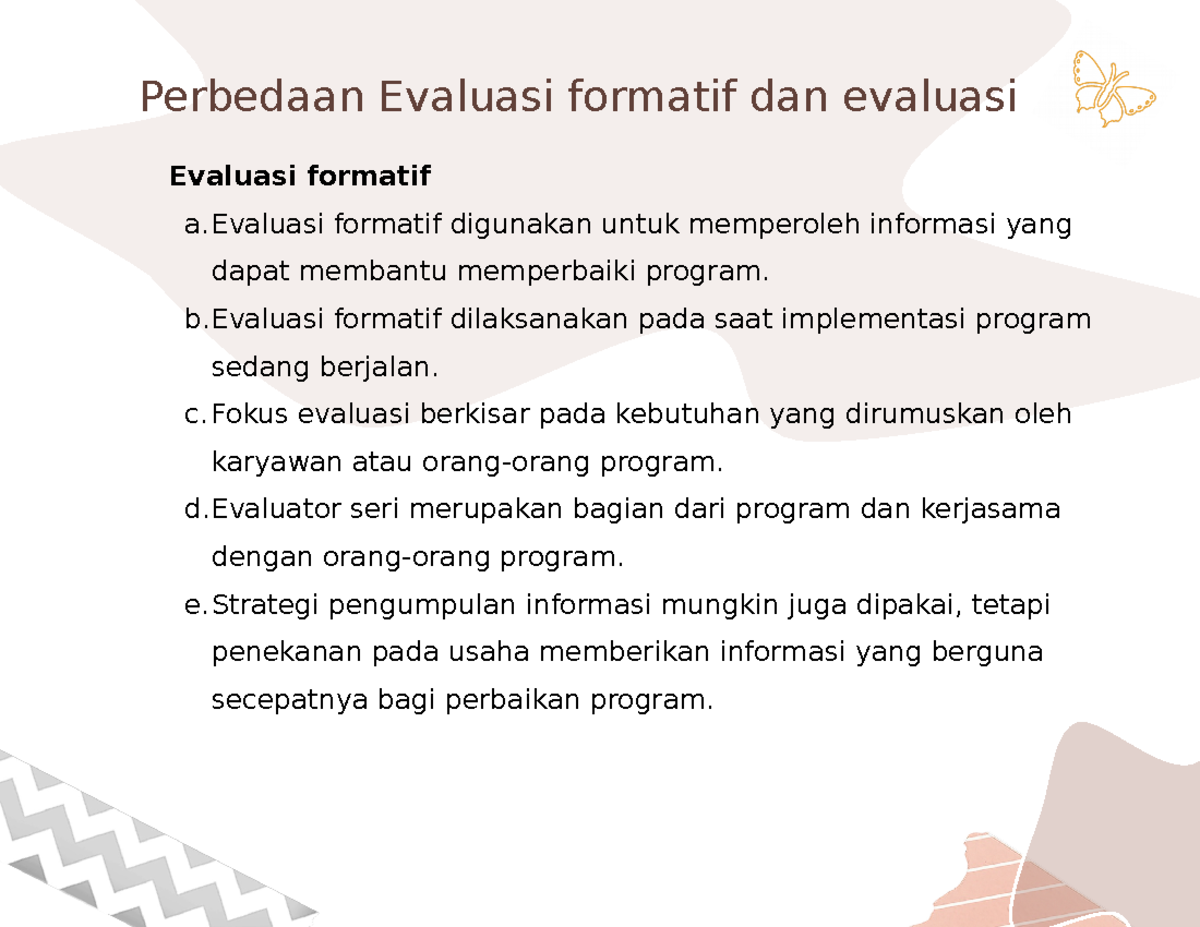 Perbedaan Evaluasi Formatif vs Sumatif dalam Program Pelatihan - Studocu
