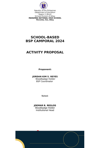 After Activity Report template - BSP Form No s. 2013 BOY SCOUTS OF THE ...