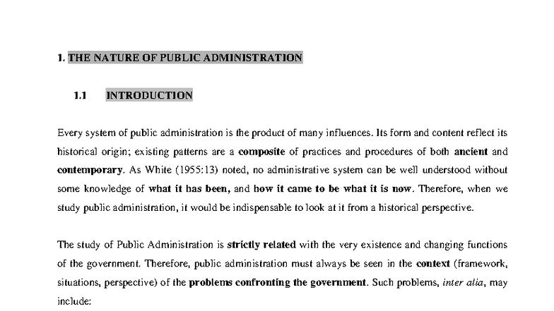 PADM 2nd YEAR: Understanding the Nature of Public Administration - Studocu