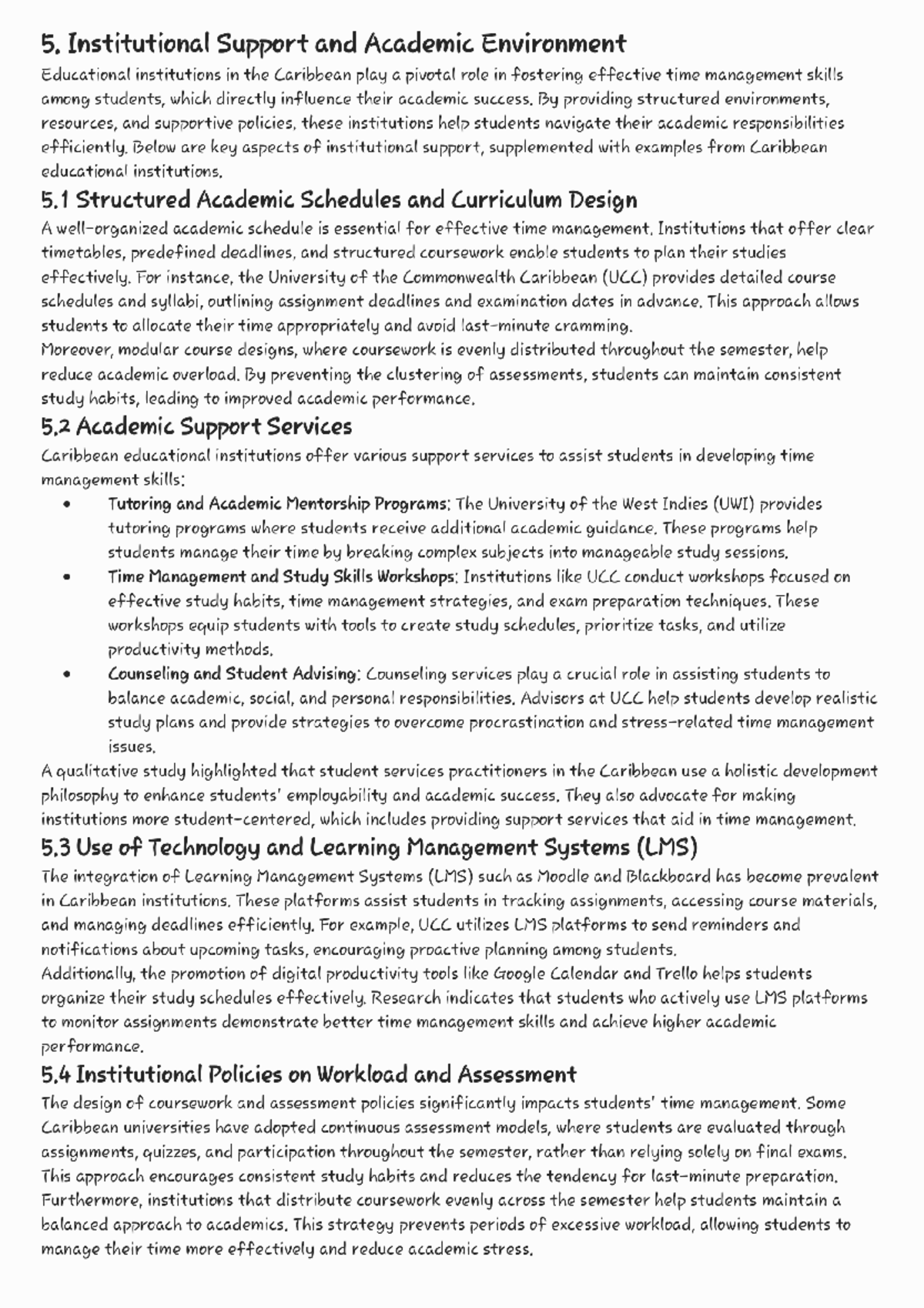 Pdf cs - Word Doc - 5. Institutional Support and Academic Environment ...