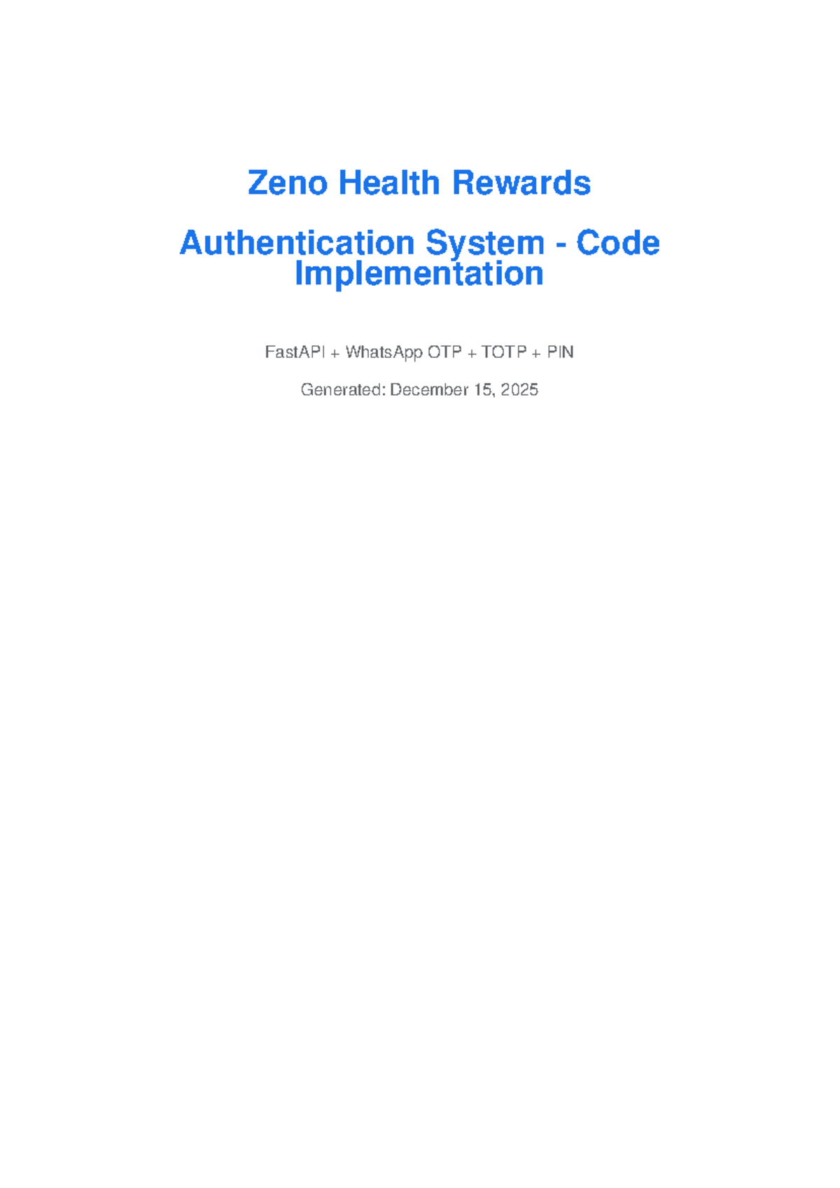 Zeno Health Rewards Auth System Code Implementation (CS101) - Studocu