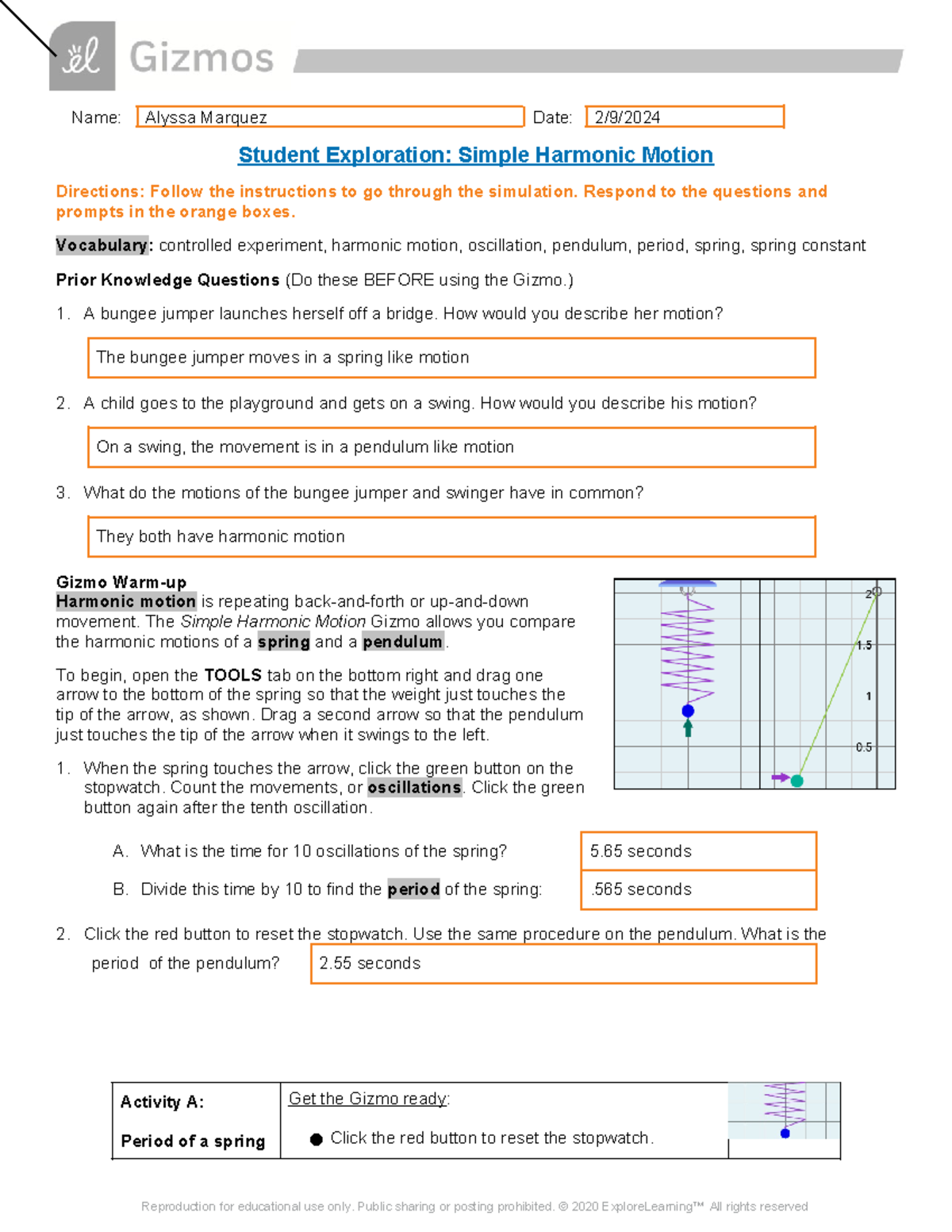 Simple Harmonic Motion Exploration SE: Understanding Oscillations and ...