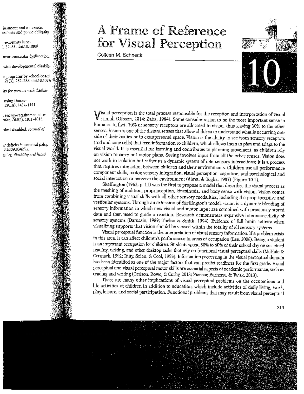 A Frame of Reference for Visual Perception: Key Concepts and Outcomes ...