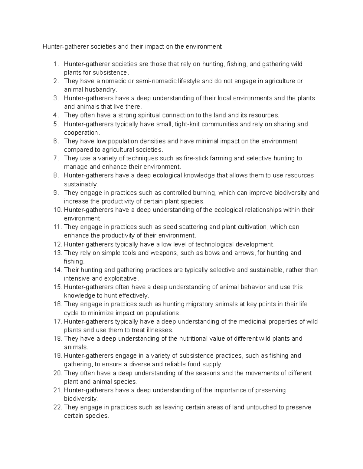 Hunter-Gatherer Societies: Environmental Impact & Sustainability ...