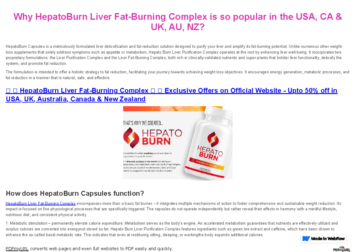 Hepato Burn Capsules USA, CA & UK, AU, NZ - Why HepatoBurn Liver Fat ...