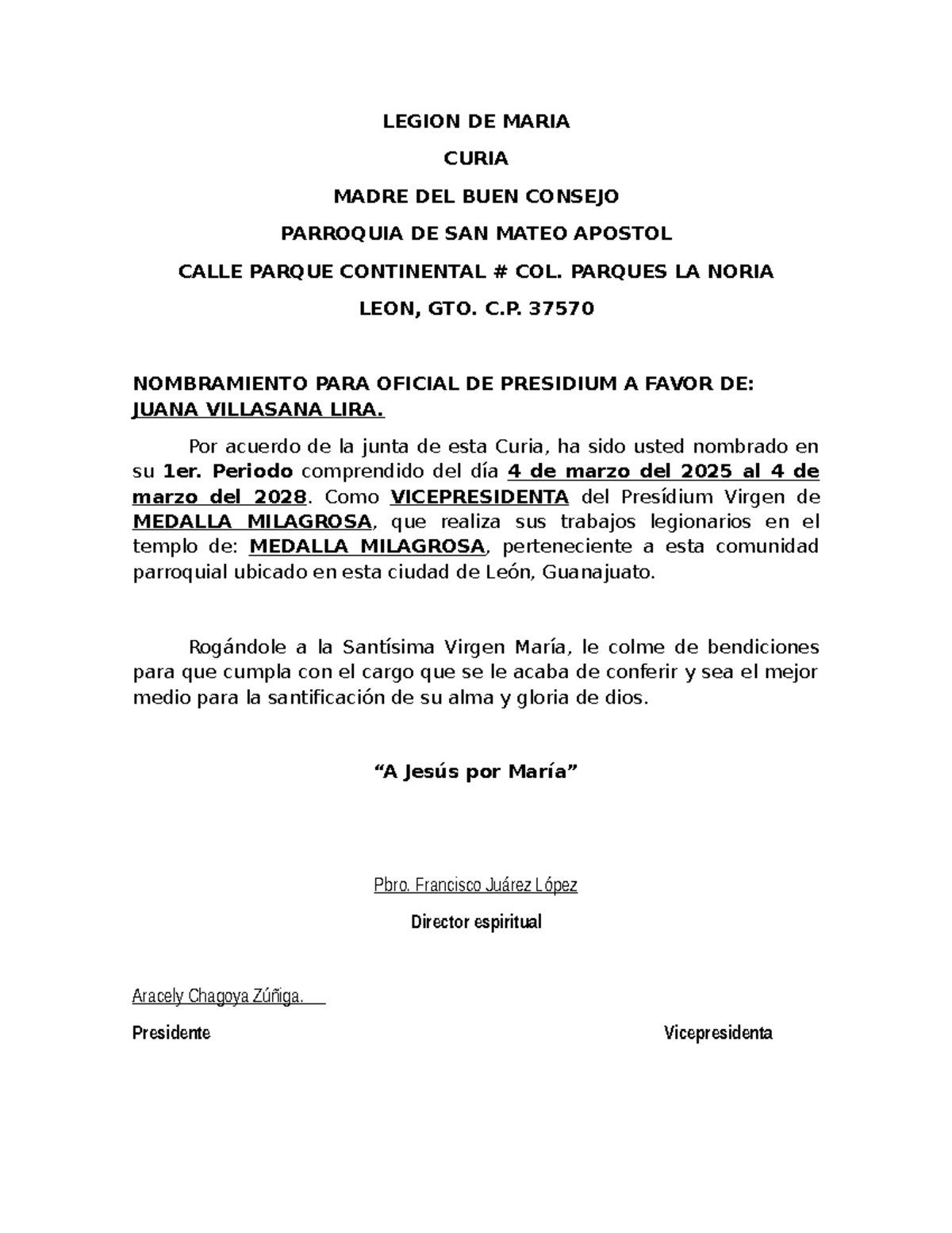 Curia 2 - Reporte - LEGION DE MARIA CURIA MADRE DEL BUEN CONSEJO ...