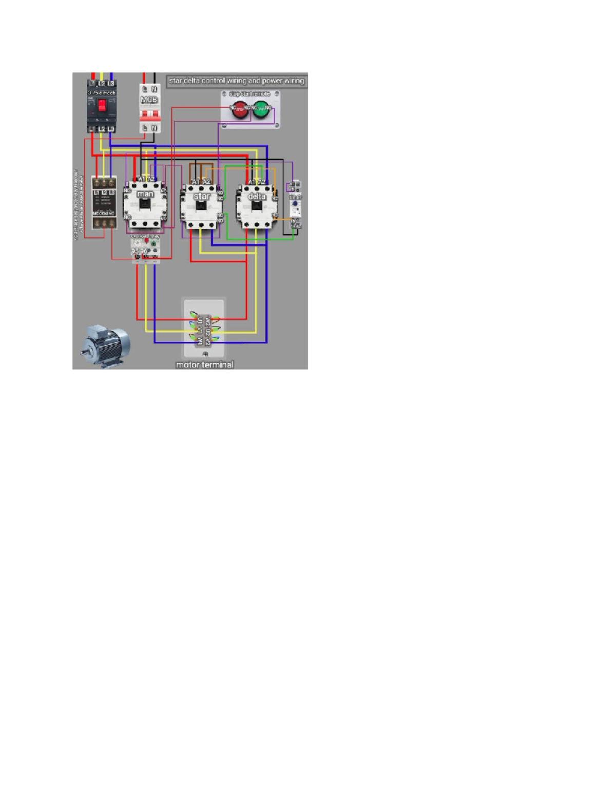 STAR Delta Starter Connections and Control Circuit Guide - Studocu