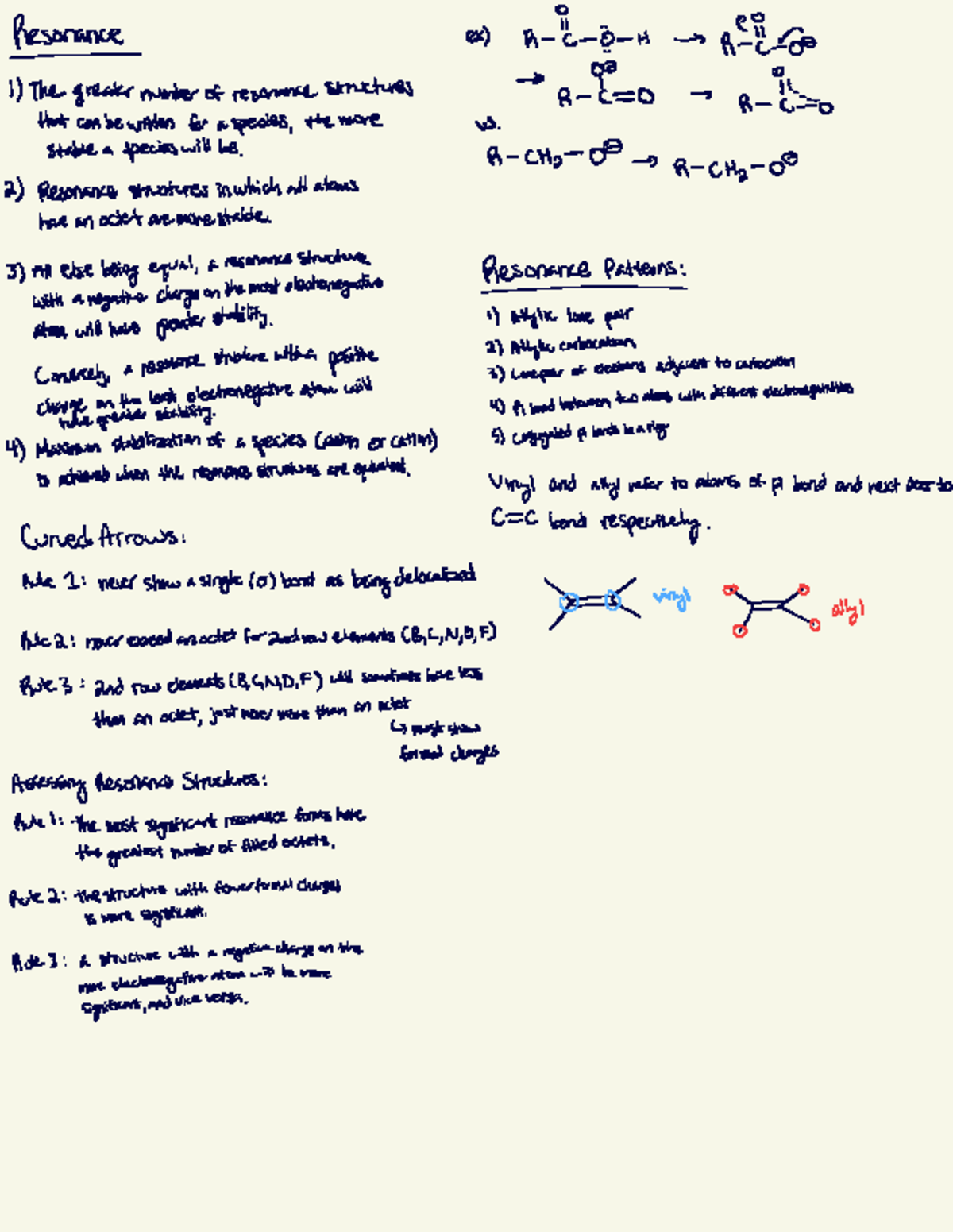 Lecture Notes 3: Understanding Resonance Structures and Stability - Studocu