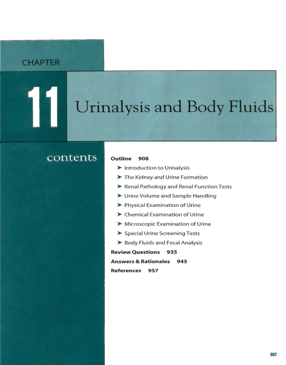 C11: Urinalysis and Body Fluids Comprehensive Outline - Studocu