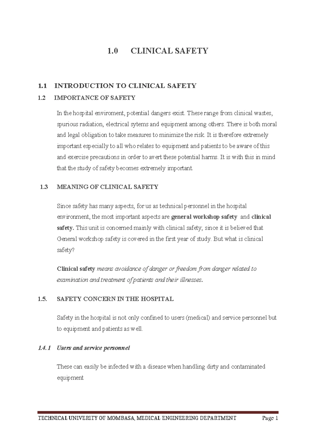 Clinical Safety Overview: Importance, Concerns, and Categories - Studocu