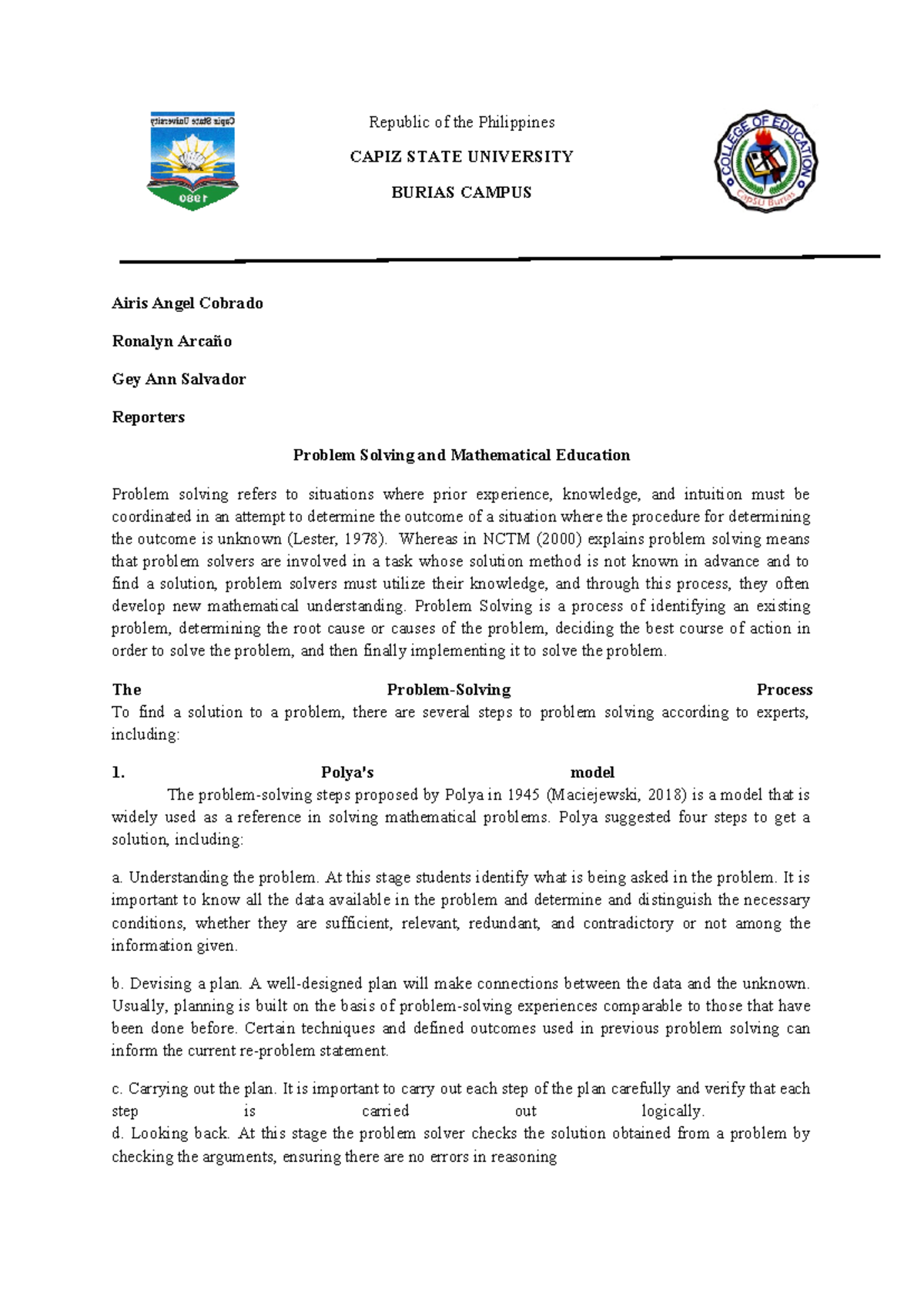 Problem Solving Strategies in MATH 115: Comprehensive Guide - Studocu