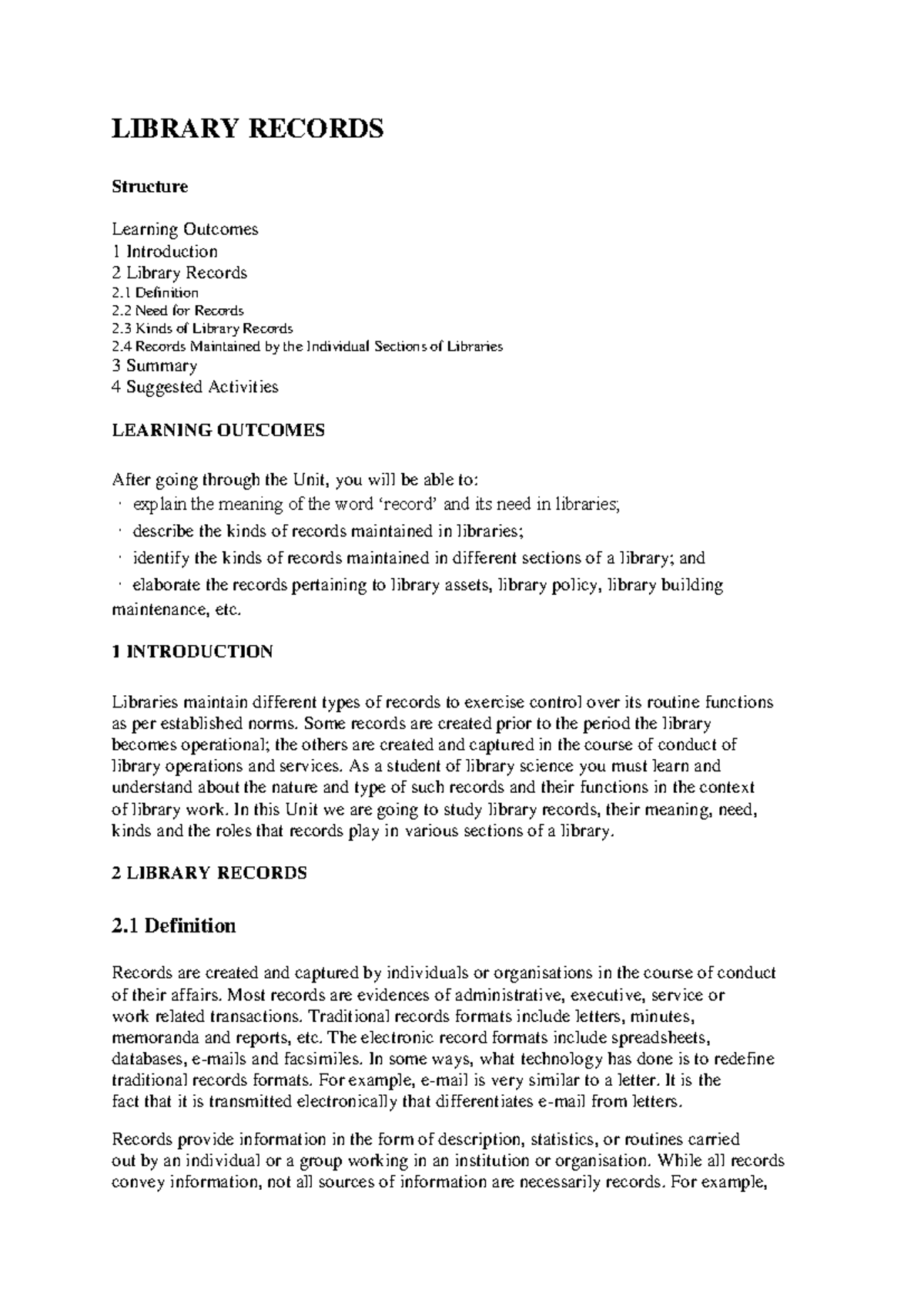 Library Records: Importance, Types, and Management Strategies - Studocu