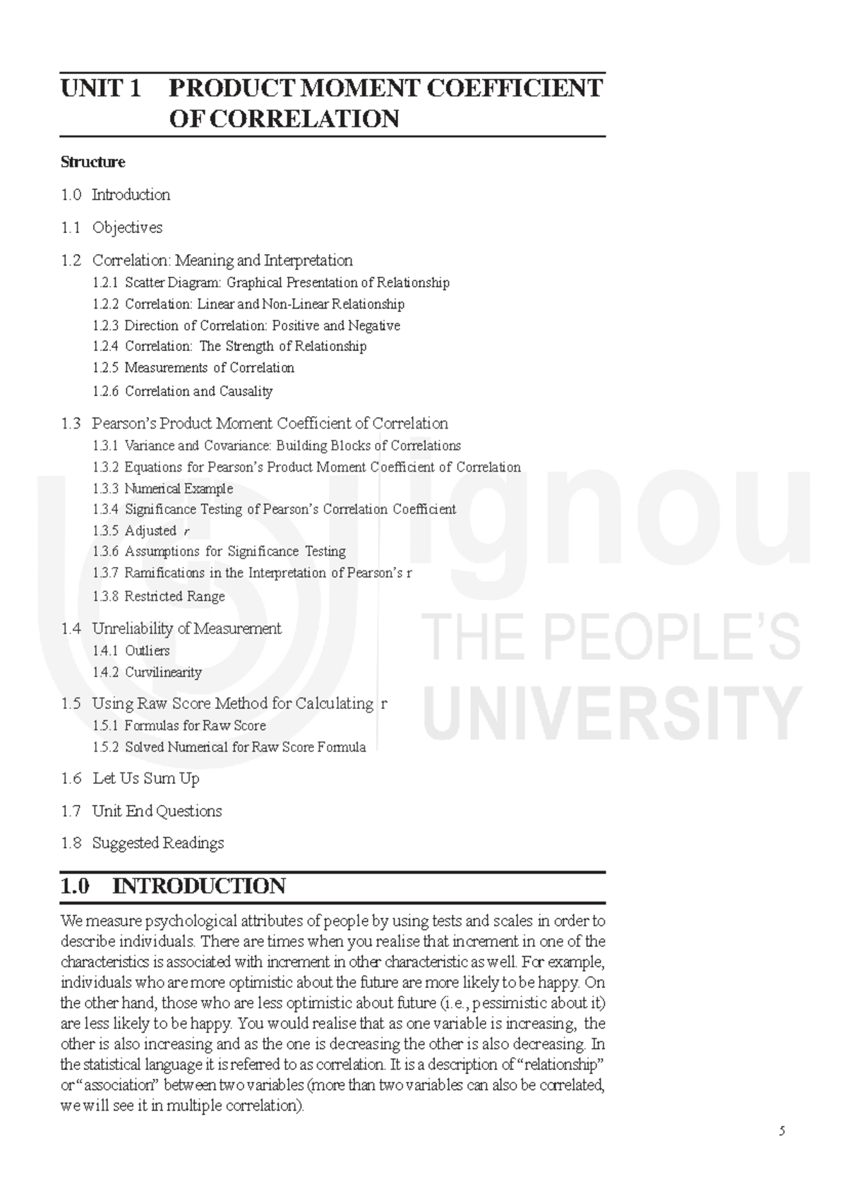 UNIT 1: PRODUCT MOMENT COEFFICIENT OF CORRELATION - A Comprehensive ...