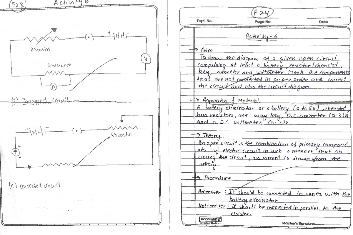 Activity 6: Open Circuit Resistance Experiment (Physics Practical ...