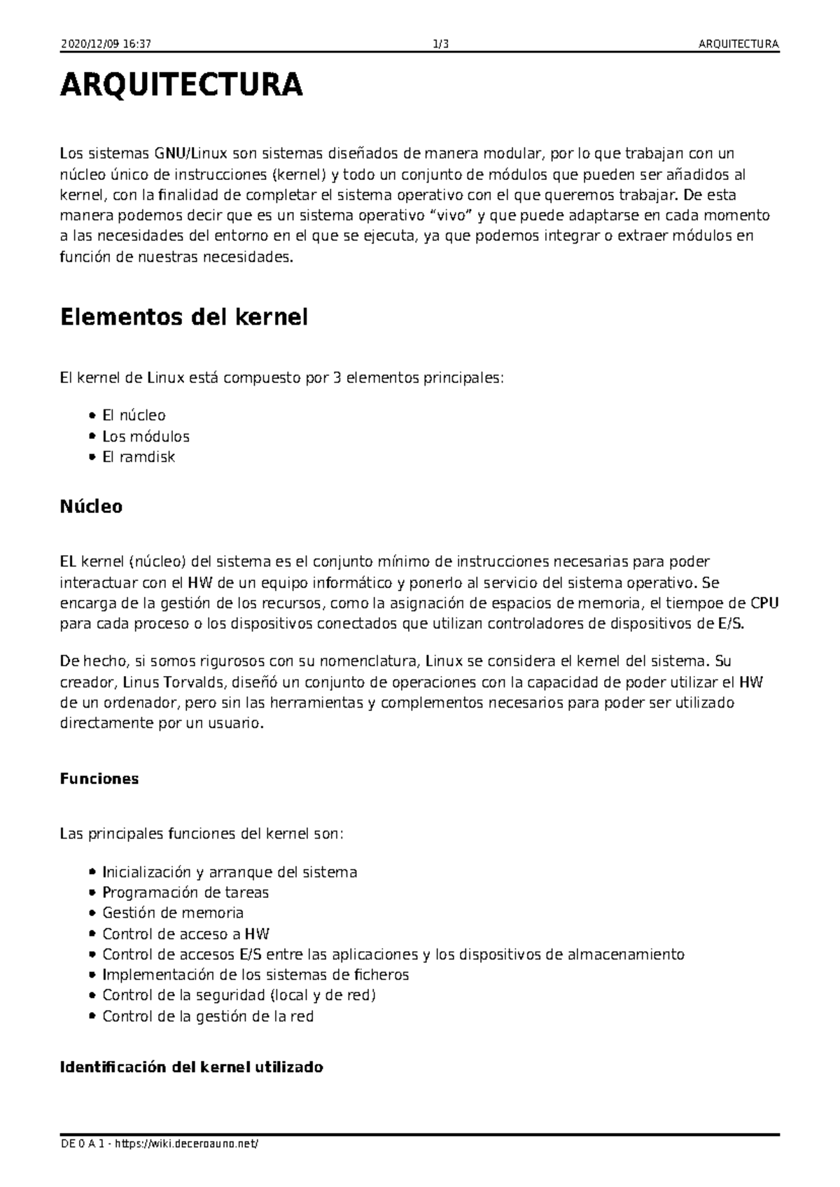 16:37 ARQ: Elementos y Funciones del Kernel de Linux - Studocu