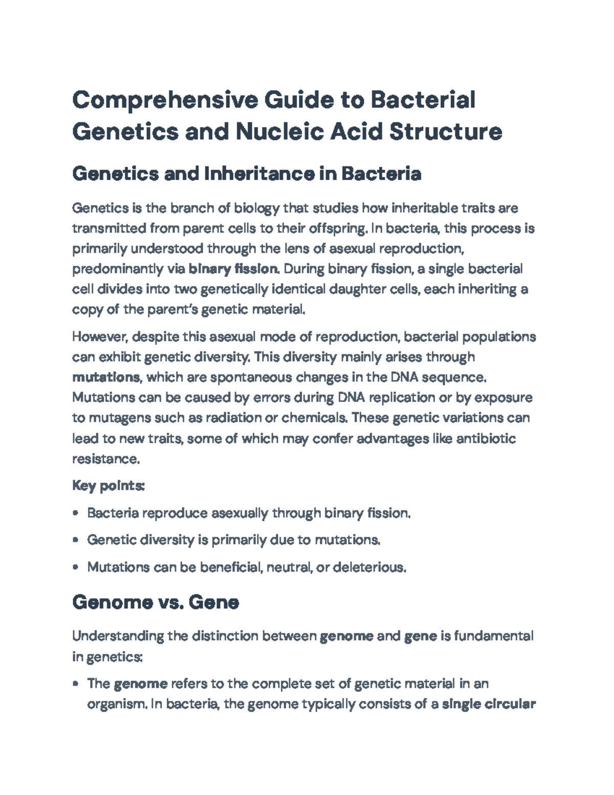 Genetics 101: Comprehensive Guide to Bacterial Genetics & Nucleic Acids ...