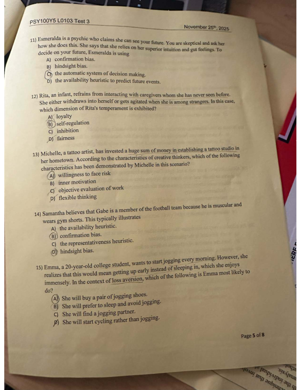 PSY100Y5 L0103 Midterm Test 3 Study Guide - Studocu