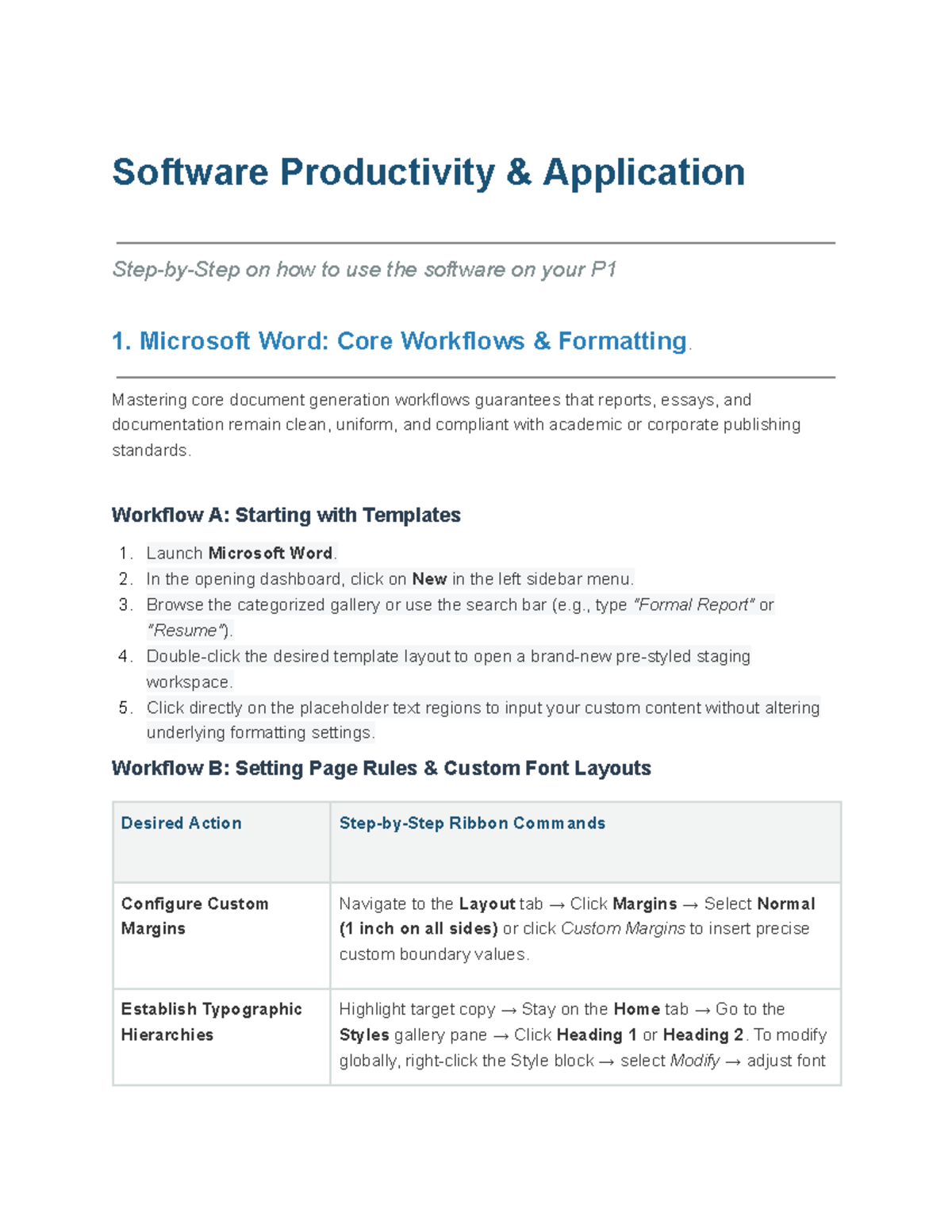 GEN 022 Software Application: Mastering Microsoft Word, Excel & CapCut ...