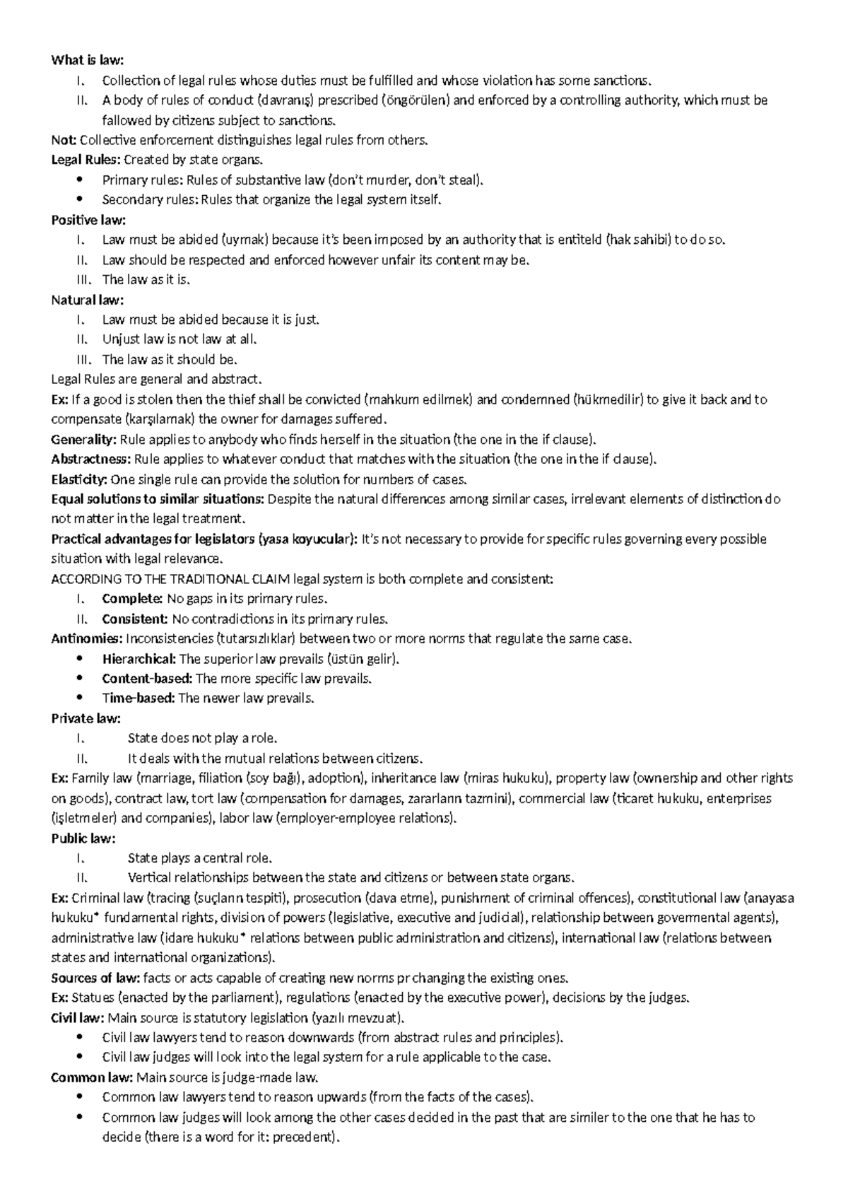 Introduction to Law: Exam Preparation Notes (LAW101) - Studocu