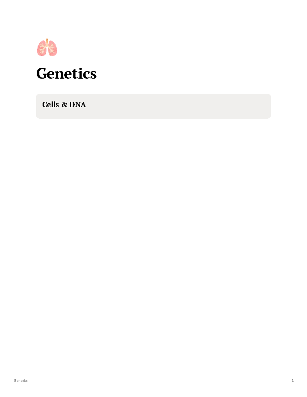 Genetics 1-19 Lecture Notes: Key Concepts and Inheritance Theories ...