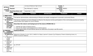 Communicative Style Lesson Plan - A Detailed Lesson Plan in English ...