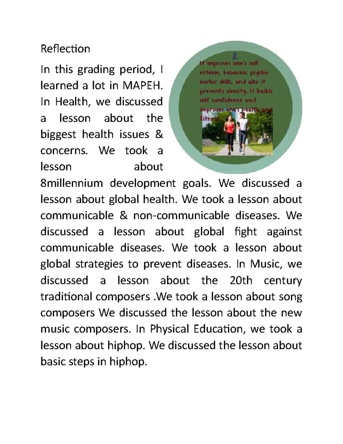 Reflection - application letter for applying - Reflection In this ...