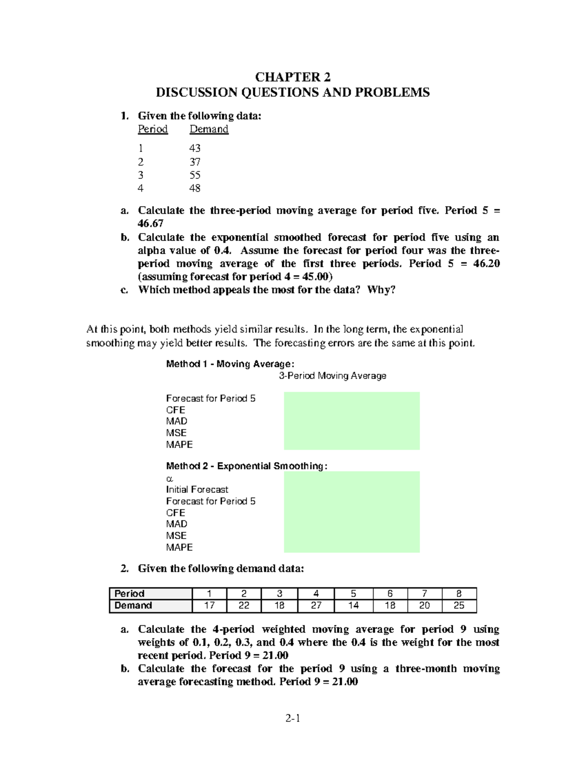 Chapter 2 - Lecture notes 2 - CHAPTER 2 DISCUSSION QUESTIONS AND ...
