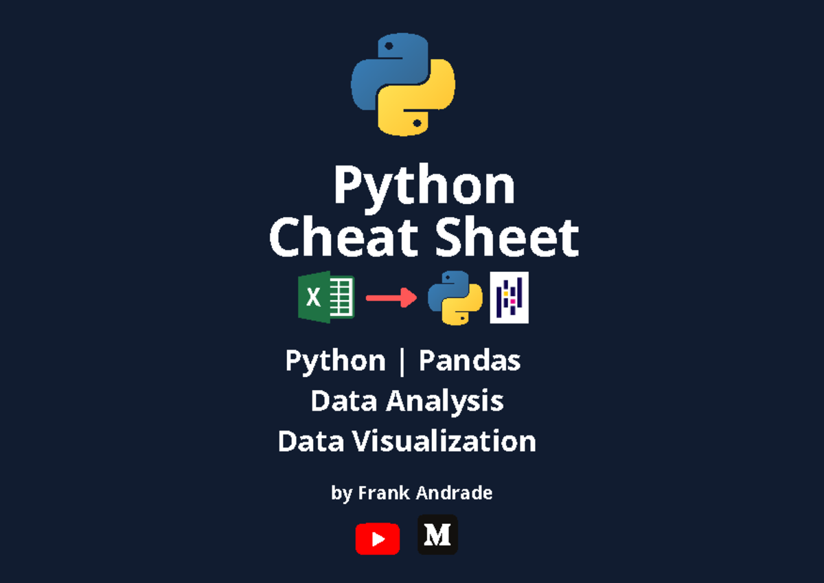 Python Cheat Sheet for Excel Users - Python | Pandas Data Analysis Data ...
