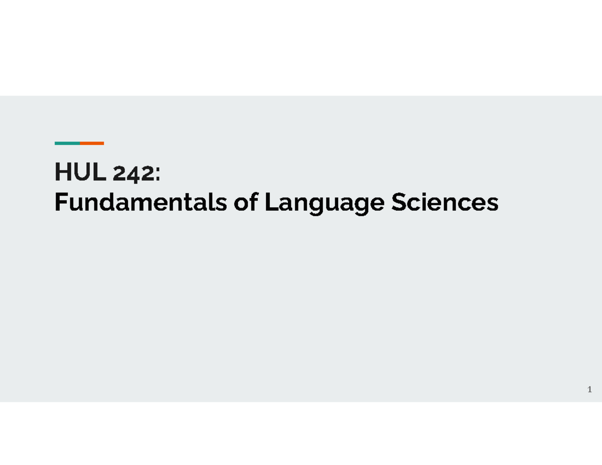 HUL 242: Lecture 1 on Phylogenetic Aspects of Child Language Acquisition - Studocu