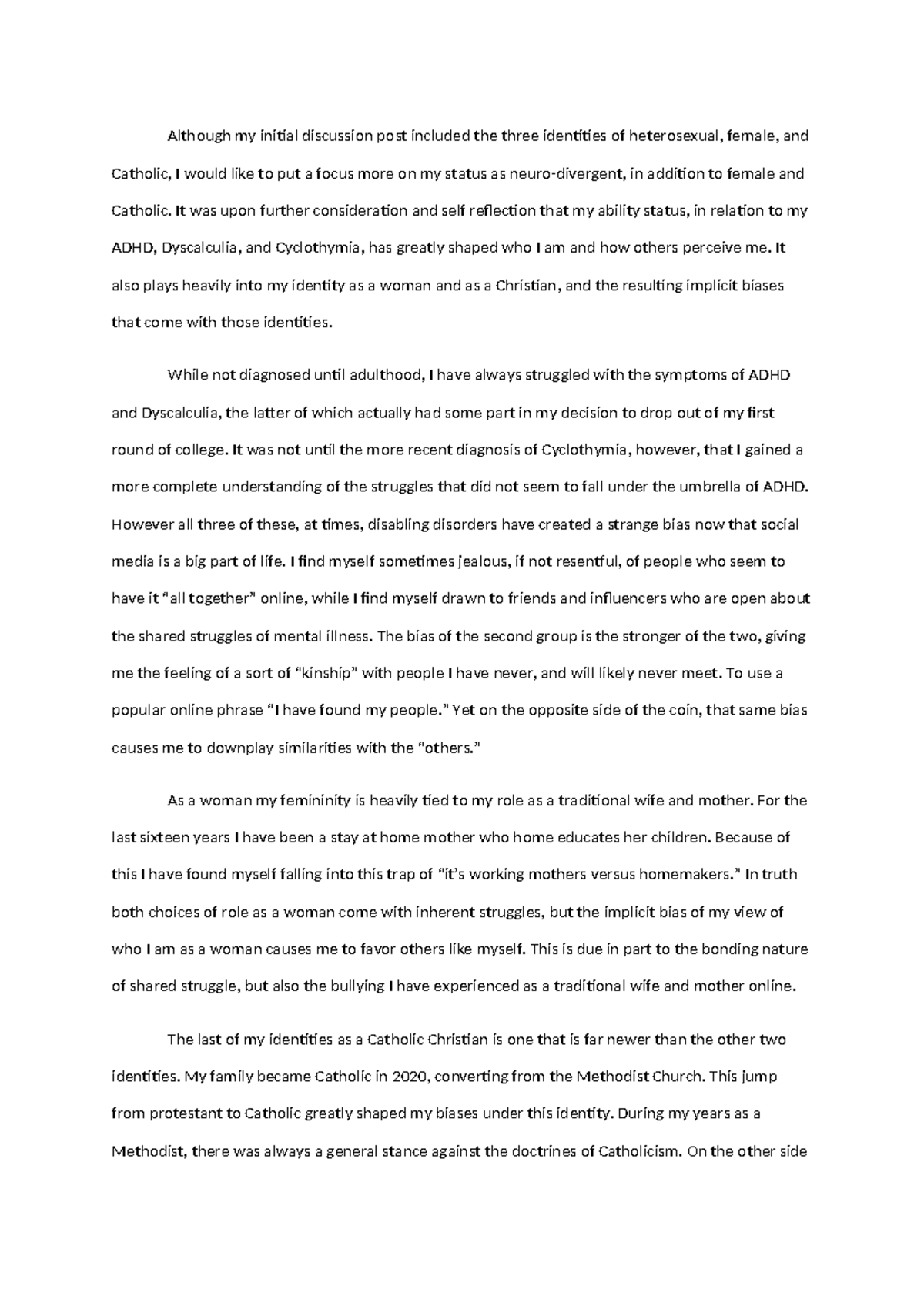 Social justice journal 1: Exploring identities and implicit biases ...