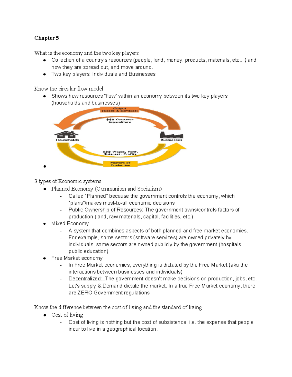 Chapter 5 & 6 Test Review: Economy, Key Players, and Globalization ...