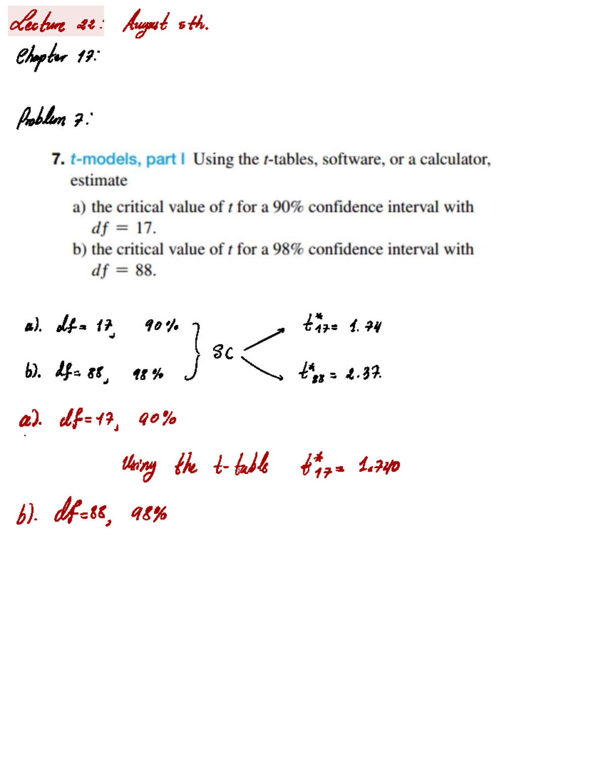 Lecture 22 - Chapter 17 Notes on Statistical Problems - Studocu