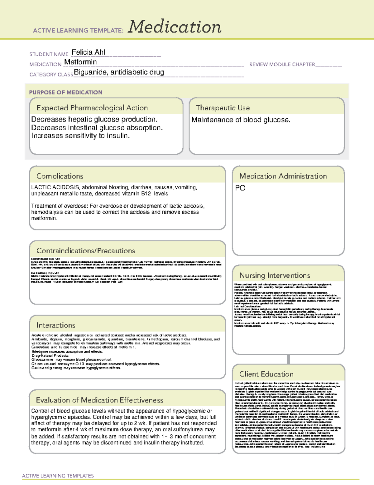 Metformin (Drug Card) - Essential Pharmacology & Patient Care Guide ...