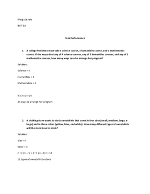 05 Task Performance 1 Magtuto Jolo - IT Magtuto, Jolo M. BSIT – 2A Task ...