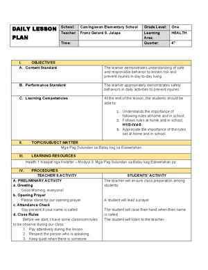 Lesson Plan (LOGO Making) - Name: Jalapa, Franz Gerard A DETAILED ...