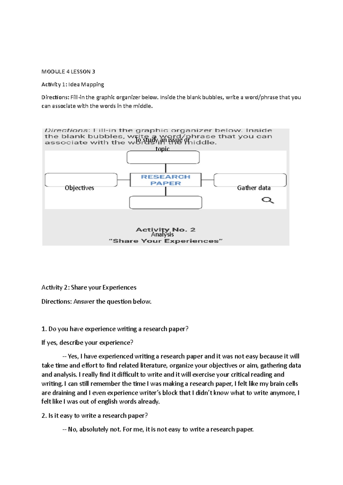 Activity-12-m4 l2 - Modules - MODULE 4 LESSON 3 Activity 1: Idea ...