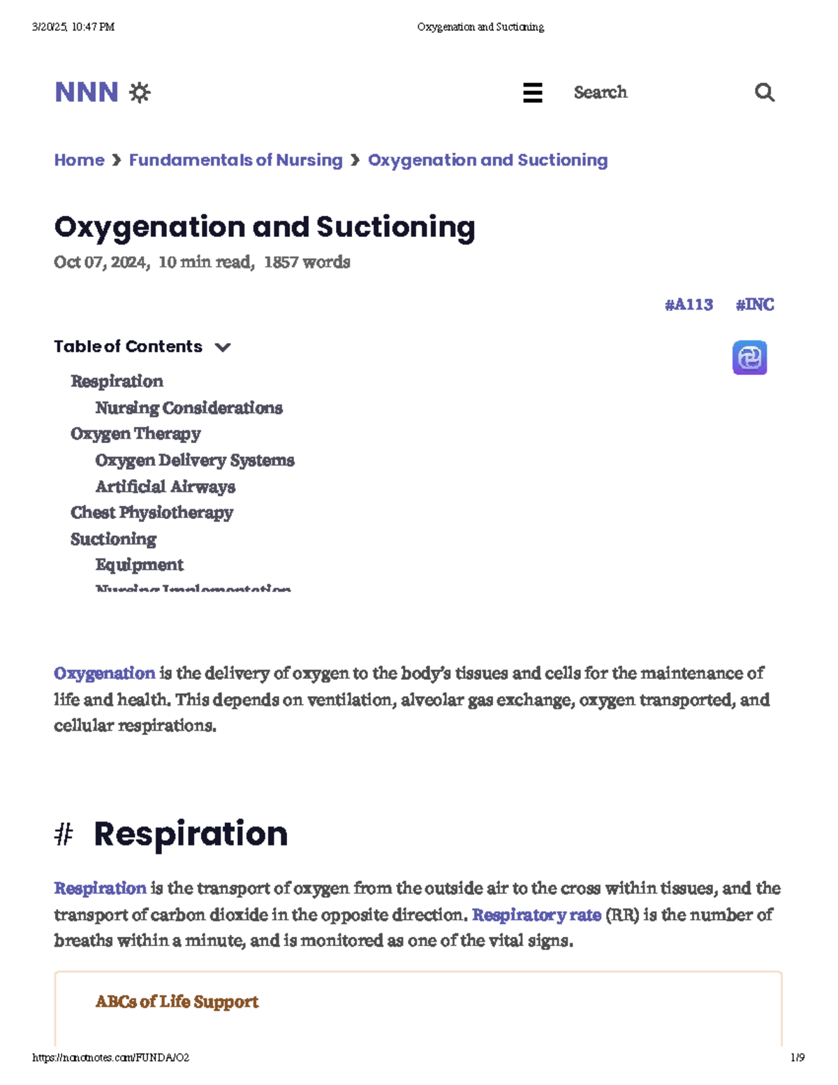 NUR 101 Final Exam Notes: Oxygenation and Suctioning Fundamentals - Studocu