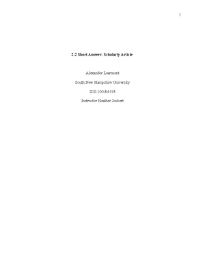 3-2 Simulation Checkpoint Assignment ECO202 - 3-2 Simulation Checkpoint ...