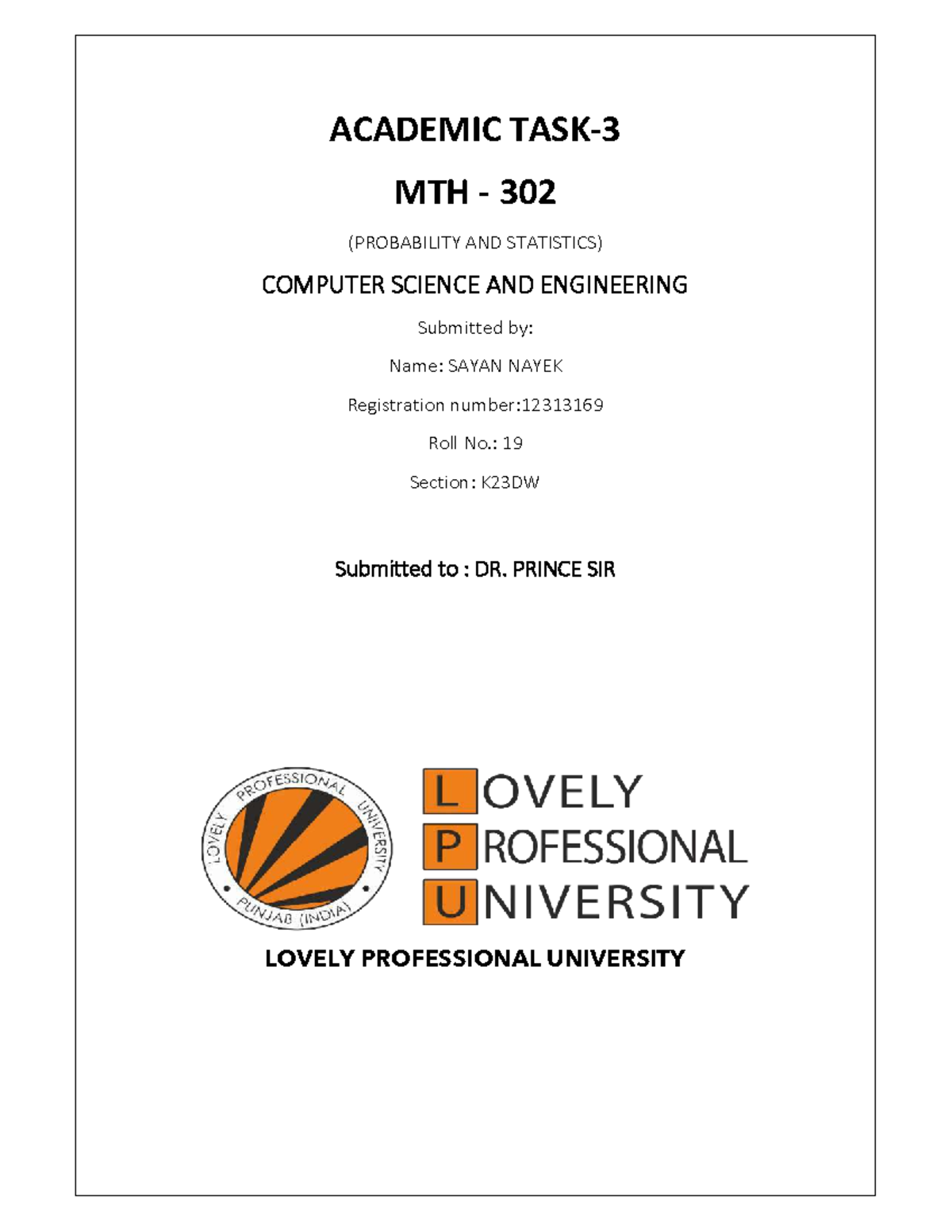 MTH 302 Final Project: Analysis of Sample Means and CLT - Studocu